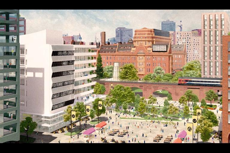 New images of Allies & Morrison’s £1.7bn ID Manchester masterplan ...